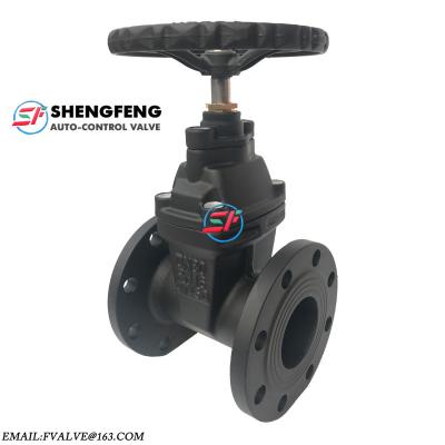 China PN10 PN16 Hand wheel Resilient Seated Cast Iron Flanged Gate Valve for sale