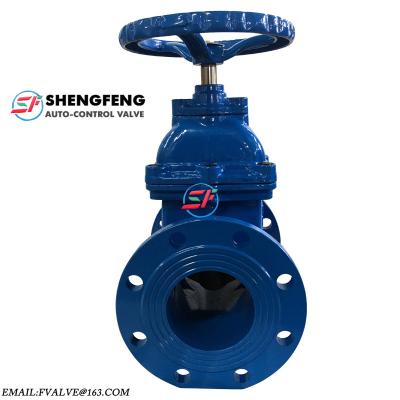 China PN10 PN16 Hand wheel Resilient Seated Cast Iron Flanged Gate Valve for sale