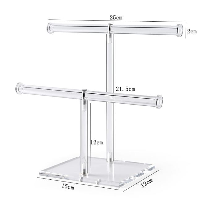 2-tier acrylic jewelry display stand