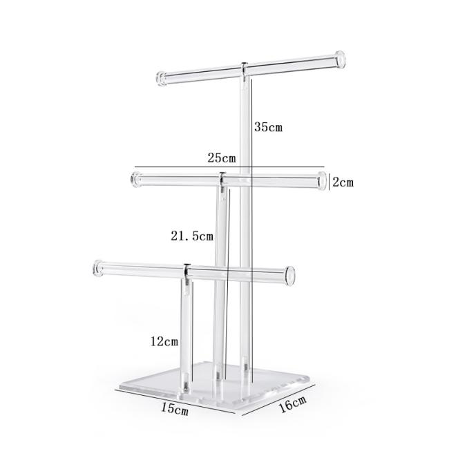3-tier acrylic jewelry display stand