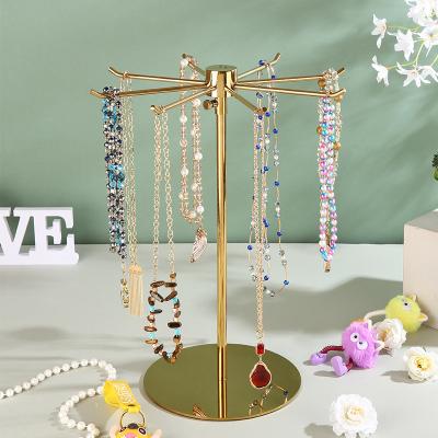 Cina In acciaio inossidabile 360 rotazione metallo Stand collane Gioielli Display Stand in vendita