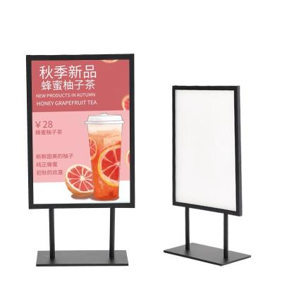 China SS A3 Floor Standing Poster Display 0.6KG Advertising Floor Sign Holder for sale