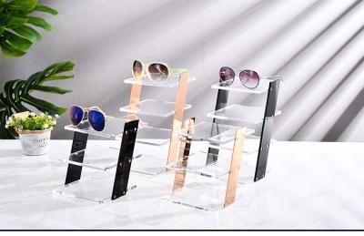 China Custom Clear Acrylic Stands 4 Layer Countertop Display Rack For Sunglasses for sale