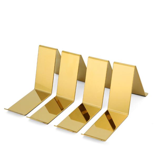 Quality Counter Top Golden Metal Retail Display 16cm Shoe Rack For Retail Store for sale