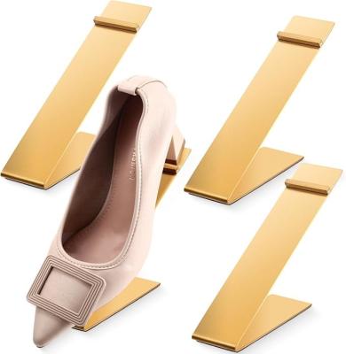China V Shape Retail Shoe Display Rack Metal High Heel  Display Rack Holder For Home for sale