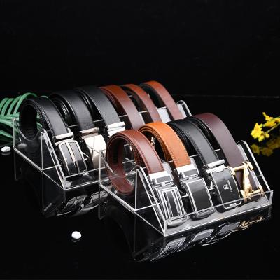 China 4 Divisions -12 Divisions Belt Display Rack Clear Belt Display Stand For Home Commercial for sale