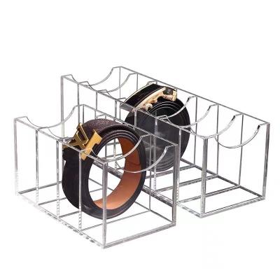 China multi Divisions 12.5cm Acrylic Display Stands Holder Belt Display Stands For Storage Box for sale
