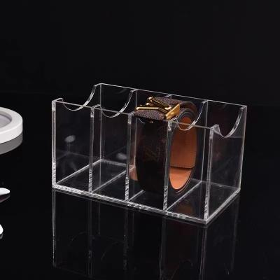 China multi Divisions 12.5cm Acrylic Display Stands Holder Belt Display Stands For Storage Box for sale