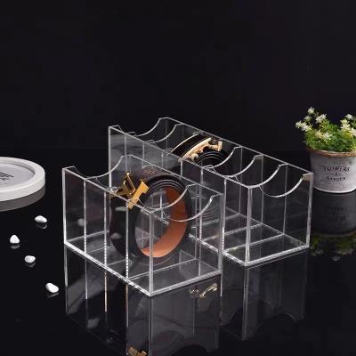 China multi Divisions 12.5cm Acrylic Display Stands Holder Belt Display Stands For Storage Box for sale