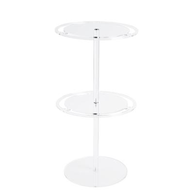China Elegant 2 Layers Sunglasses Display Stand Rack 360 Degree Rotating Glasses Holder for sale