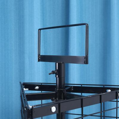 China Custom Store Metal Wire Display Racks Hanging Hook Grid Panel Display Rack 35cm for sale