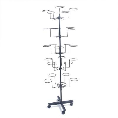 Cina 5 livelli di spinning POP POS Display Cappello metallico Display Rack Rack Con filo 1600mm in vendita