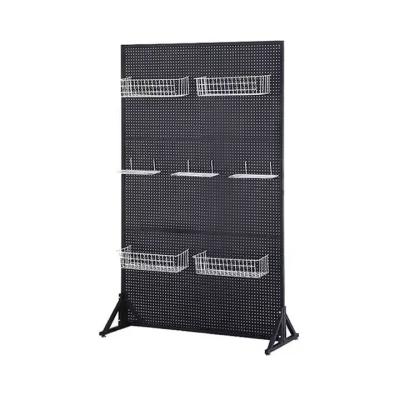 Cina Espositori in piedi liberi Espositori in metallo Espositori in piedi Peg Display Rack con ruote in vendita