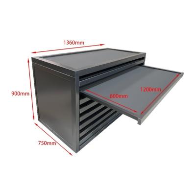 Cina Espositore per piastrelle da 1360 mm, mobile con cassetti in metallo, espositore da pavimento in metallo con laminato in vendita