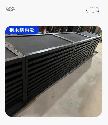 China 1360mm Tile Display Stand Metal Drawer Cabinet Metal Floor Display With Laminate for sale