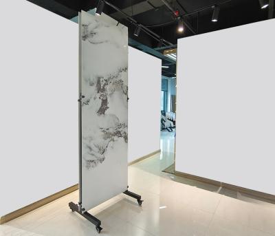 Cina Espositore mobile per piastrelle di grandi dimensioni, in metallo a doppia faccia, per lastre di granito in vendita