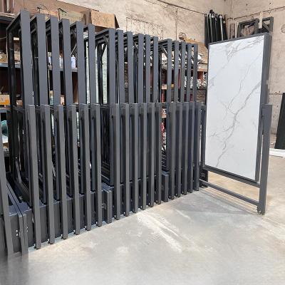 Cina Espositore rotante in porcellana da 800 x 2400 mm per lastre, espositore estraibile per piastrelle in vendita