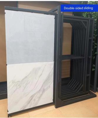 China Mosaics Tile Display Stand Slab Sliding Out Granite Sample Display Rack Single Double Sides for sale