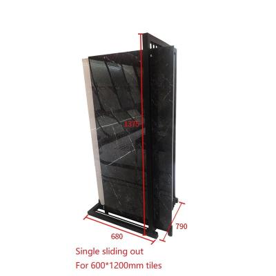 China Mosaics Tile Display Stand Slab Sliding Out Granite Sample Display Rack Single Double Sides for sale