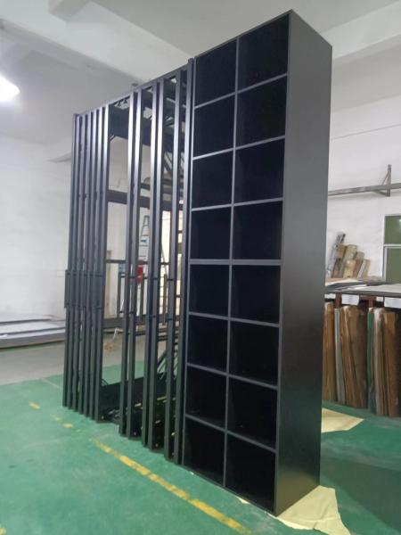 Quality Metal Porcelain Panel Tile Showroom Display Stands Rolling Out 3200 X 1500mm for sale