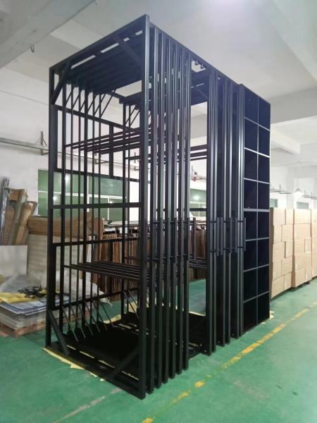 Quality Metal Porcelain Panel Tile Showroom Display Stands Rolling Out 3200 X 1500mm for sale