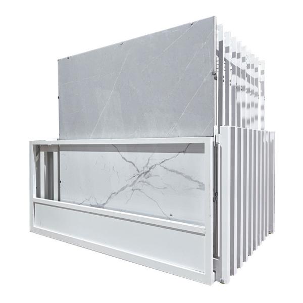Quality 1200 X 1200mm Tile Display Stand Sliding Out Customizing LOGO Rotating Display for sale