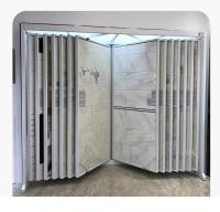 Quality Page Turning Stone Sample Display Rack Free Standing Metal Wing Ceramic Tile for sale