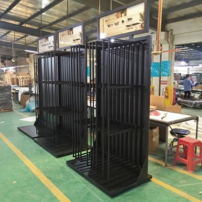 China Alone Tile Display Stand Custom Ledger Wing Rack Display Flip Page Style for sale
