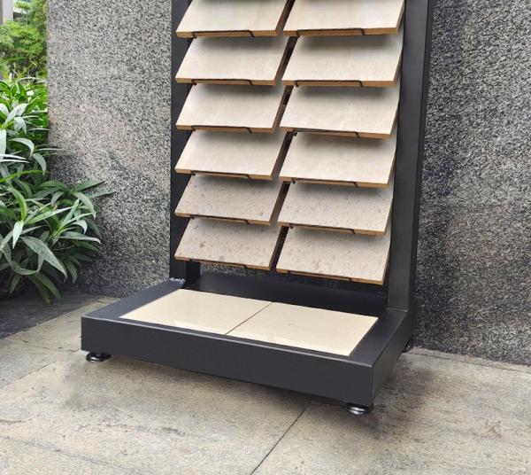 Quality Wire Shelf Stone Display Stand Floor Standing Quartz Stone Display Rack For for sale