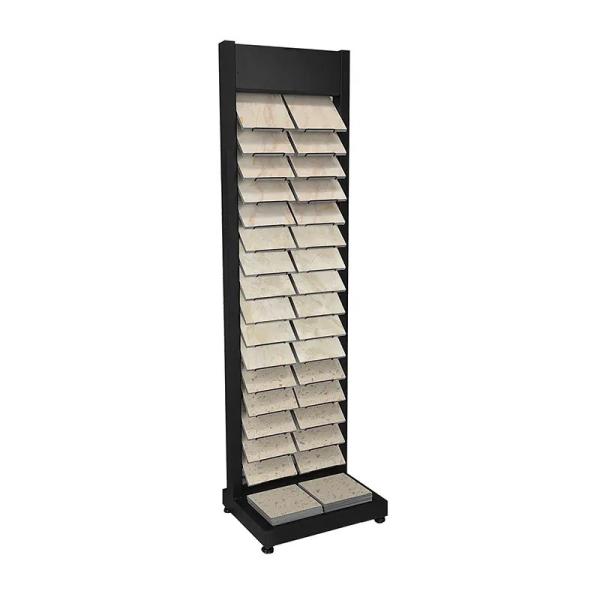 Quality Wire Shelf Stone Display Stand Floor Standing Quartz Stone Display Rack For for sale