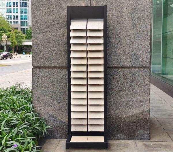 Quality Waterfall 200 X 200mm Stone Display Tower Wire Tray Tile Holder Stand For Marble for sale