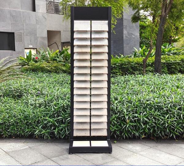 Quality Waterfall 200 X 200mm  Stone Display Tower Wire Tray Tile Holder Stand For Marble Quartz for sale
