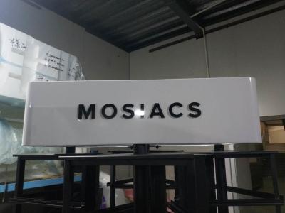 China Custom Stone Display Stand Acrylic LOGO 12 X 20in Rotating Tile Display Stand for sale