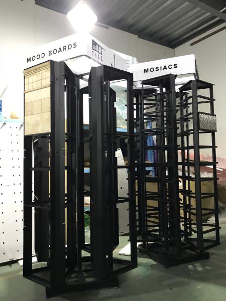 Quality Custom Stone Display Stand Acrylic LOGO 12 X 20in Rotating Tile Display Stand for sale