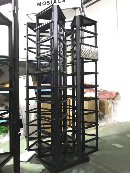 Quality Custom Stone Display Stand Acrylic LOGO 12 X 20in Rotating Tile Display Stand for sale