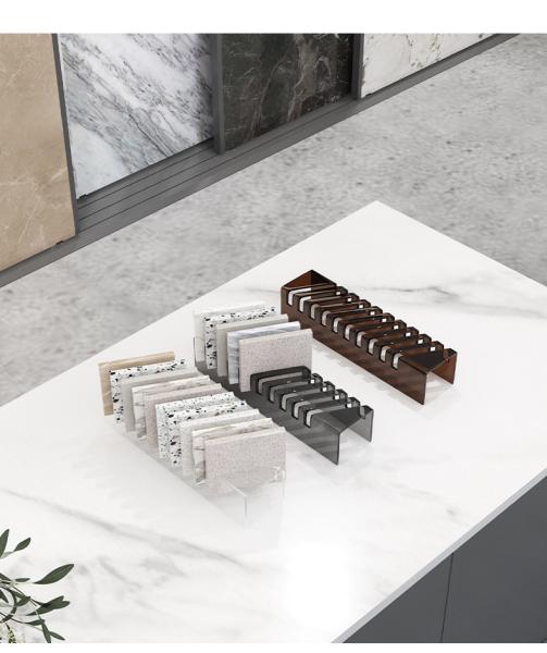 Quality Tabletop Acrylic Stone Display Stand Tile Display Stand Rack Plate Organizer 10 for sale