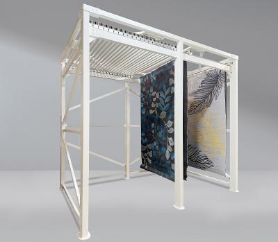 Cina Push Pull Sliding Metal Display Stand Showroom Carpet Sample Display Rack in vendita