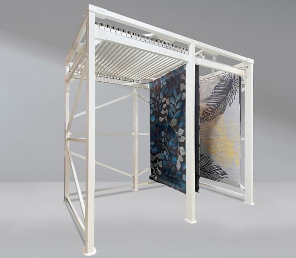 Quality Push Pull Sliding Metal Display Stands Showroom Carpet Sample Display Rack for sale