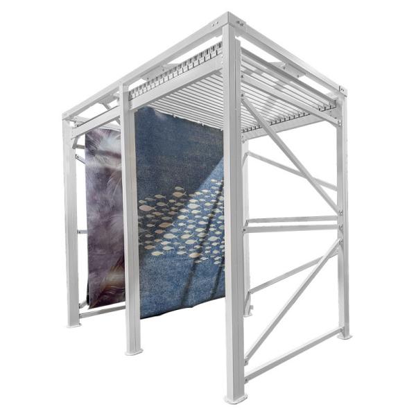Quality Push Pull Sliding Metal Display Stands Showroom Carpet Sample Display Rack for sale