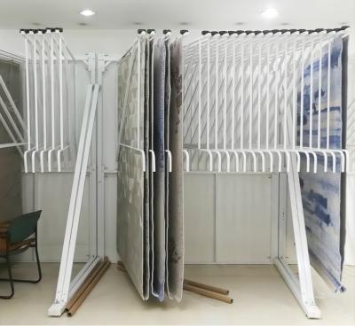 Cina Flip Page Metal Display Stand Wing Carpet Display Stand Rack Rug Rack 1.6M X 2.3M in vendita
