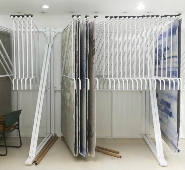 Quality Flip Page Metal Display Stands Wing Carpet Display Stand Rack Rug Rack  1.6M X 2.3M for sale