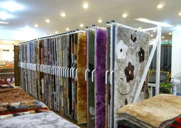 Quality Flip Page Metal Display Stands Wing Carpet Display Stand Rack Rug Rack 1.6M X 2 for sale