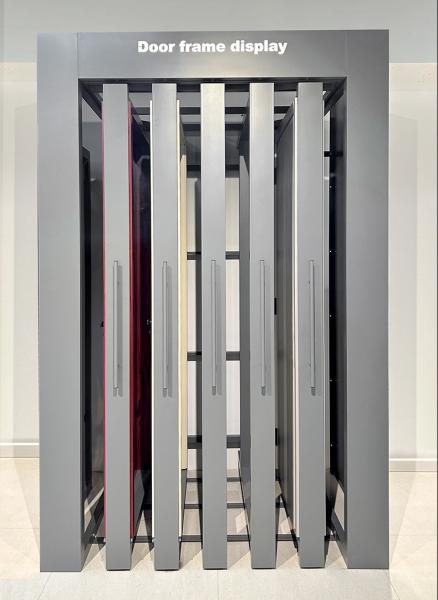 Quality 2545mm Display Cabinet Stand Customized Powder Coated Door Frame Display for sale