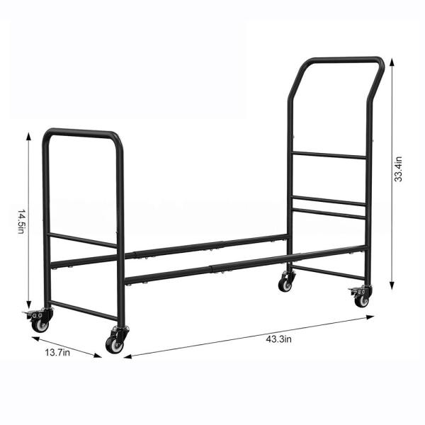Quality Heavy Duty Iron Display Stand 43.3 Inch Transport Trailer Rolling Car Tire for sale