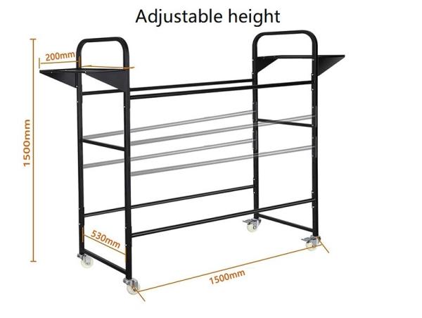Quality 2 Layer Metal Display Stands Metal Rolling Garage Tire Storage Rack Shelving for sale
