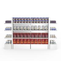 Quality Custom Lozier Island Metal Display Rack Retail Gondola Shelving Units For Snacks for sale