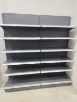 Quality Grey White Gondola Store Shelving 65kg Capacity Black Gondola Shelving Units for sale