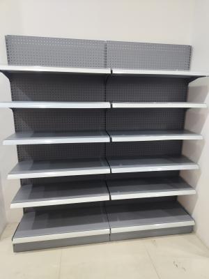 China Grey White Gondola Store Shelving 65kg Capacity Black Gondola Shelving Units for sale