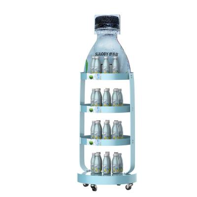Cina Bottle Shape Bathroom POP POS Display Stand For Juice Display Rack in vendita