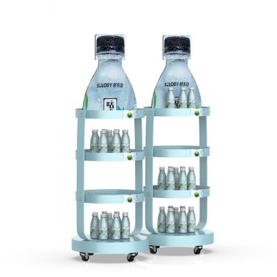 Cina Bottle Shape Bathroom POP POS Display Stand For Juice Display Rack in vendita